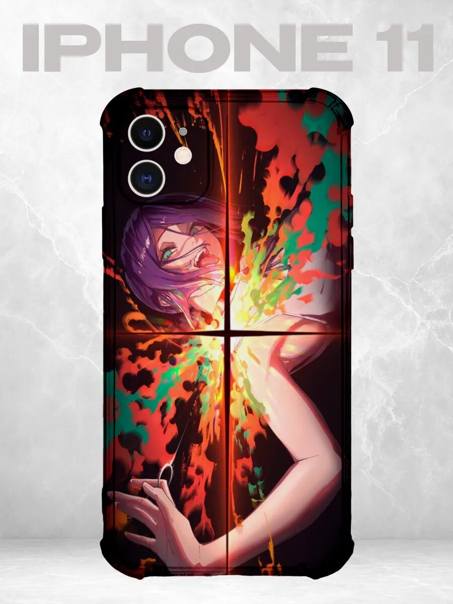 Чехол на iPhone 11 аниме яркий крест