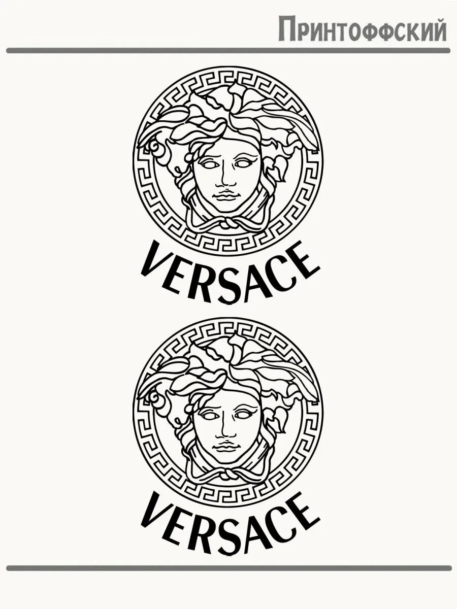 2-е (Две) Термонаклейки versace версаче