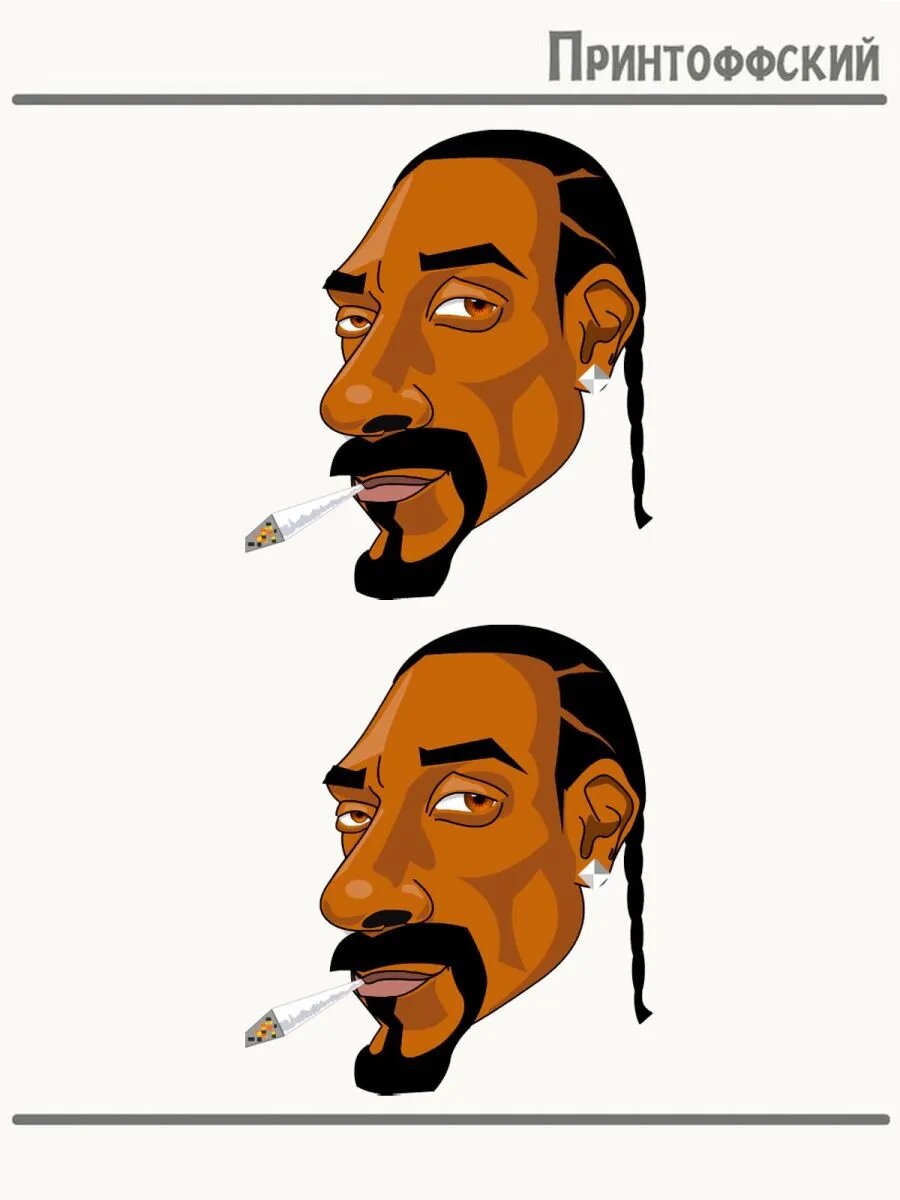 2-е (Две) Термонаклейки Snoop Dog Снуп Дог Семьянин