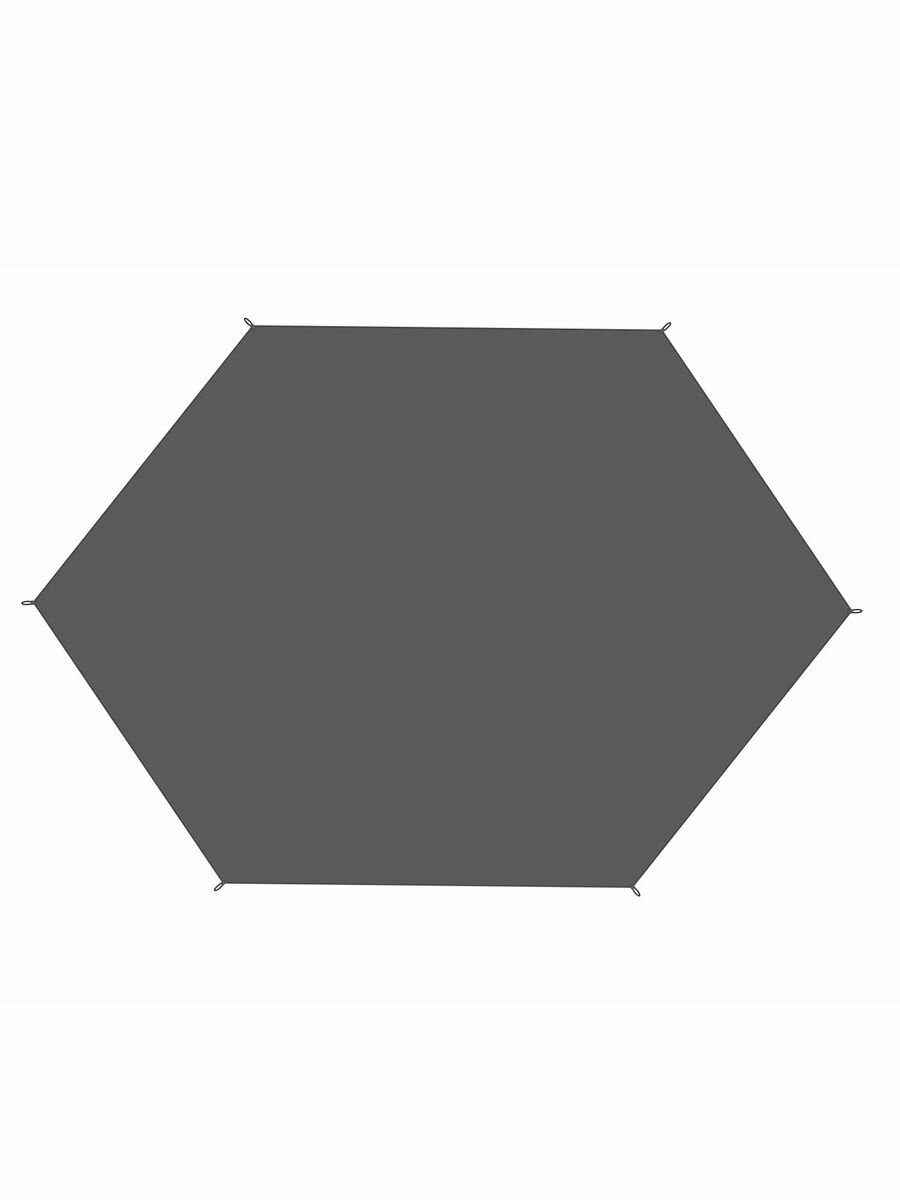 Дно для туристического шатра Talberg REAL DOME, черно-серое, 434 см x 370см