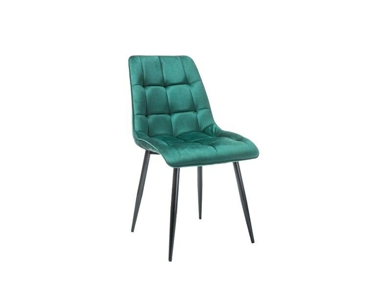 SandH Стул кухонный Signal CHIC Velvet Bluvel 78 (зеленый/черный) Зеленый