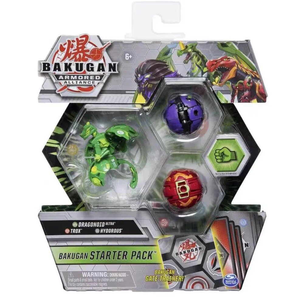 Bakugan Evolutions, серия Platinum настоящий металл, 2 ядра Bakugan и карточки персонажей (игрушечный подарок для детей)