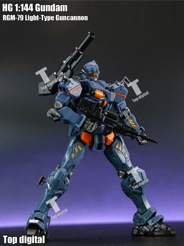 Сборная Игрушечная фигурка модель HG 1:144 Gundam RGM-79 Light-Type Guncannon, JIM, Высококачественная модель, Поставляется с бесплатными наклейками и кронштейнами