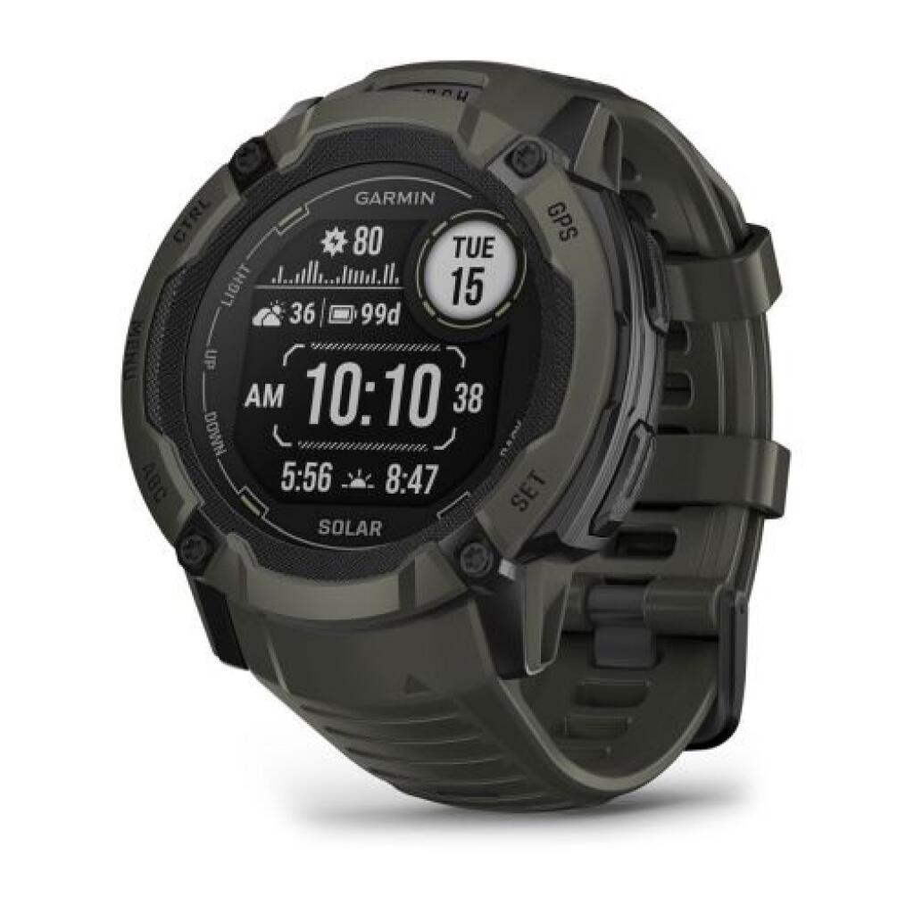 Смарт-часы Garmin Instinct Moss Solar 2x, Dark Green
