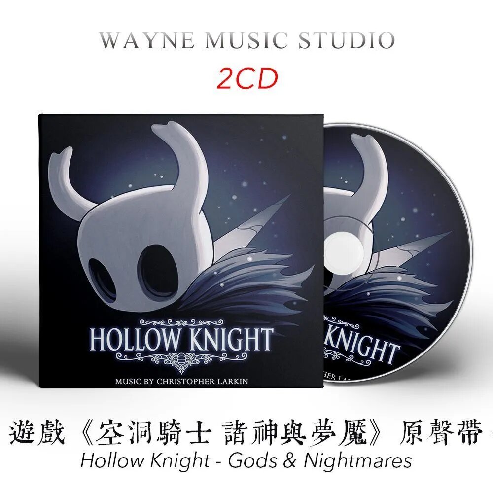 Hollow Knight оригинальный саундтрек + Gods & Nightmares (DLC), музыка из игры, 2 CD, копия (burned CD)