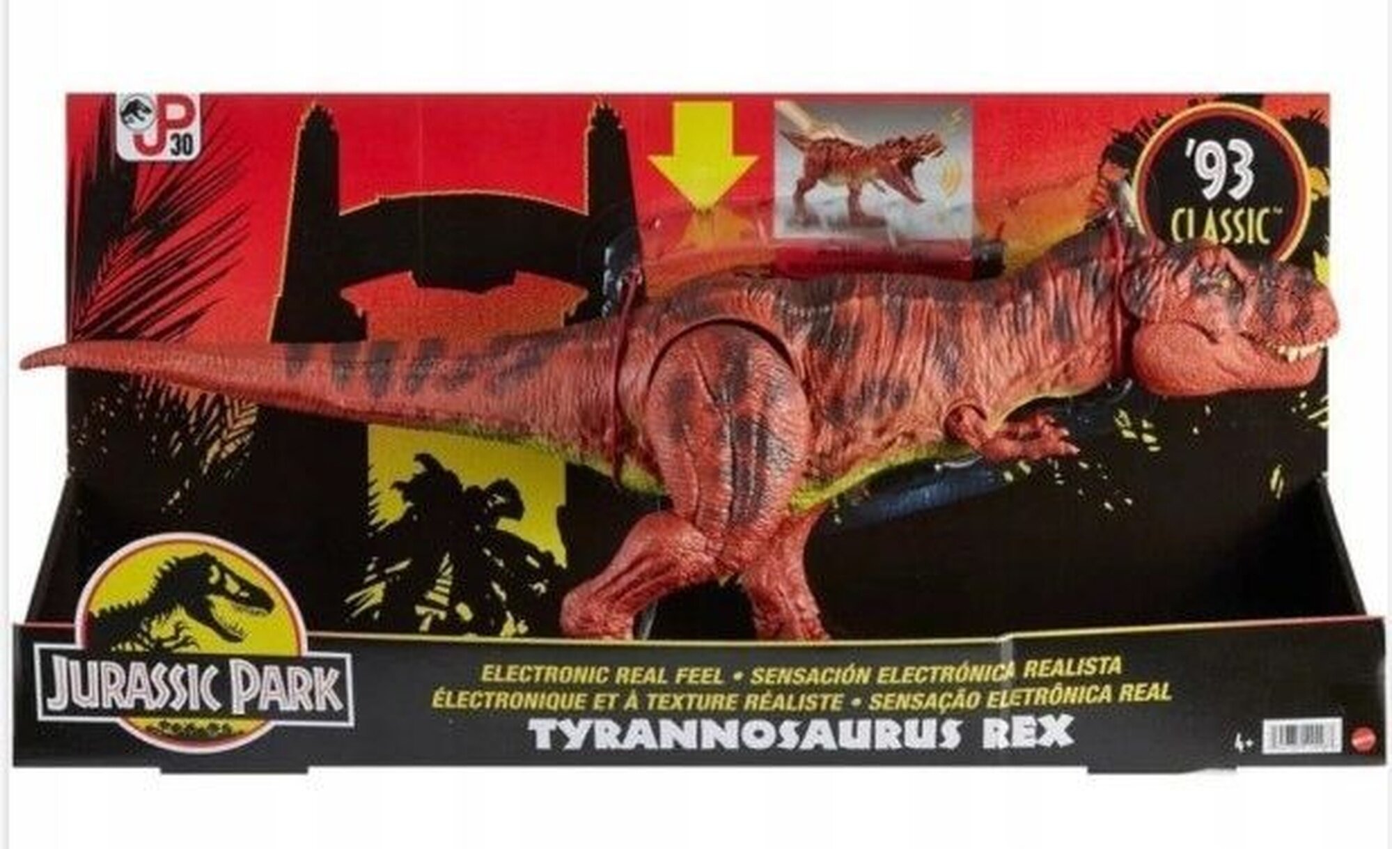 Фигурка Динозавра Mattel Jurassic World - Игрушечный динозавр Тираннозавр Рекс со звуком - Мир Юрского периода HLN19