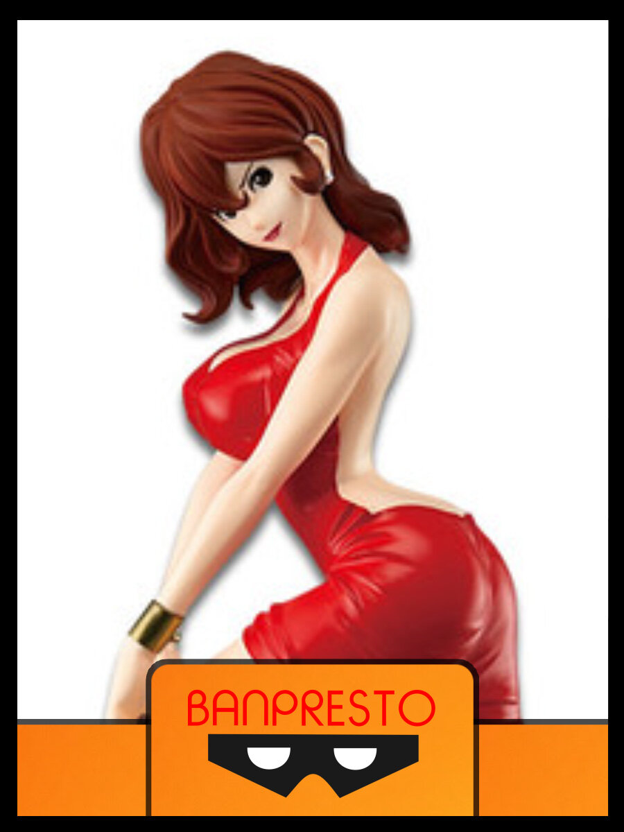 Оригинальная фигурка Fujiko Mine от Banpresto из аниме Lupin III Part 5 / Фудзико Минэ в красном «Люпен III» 24 см