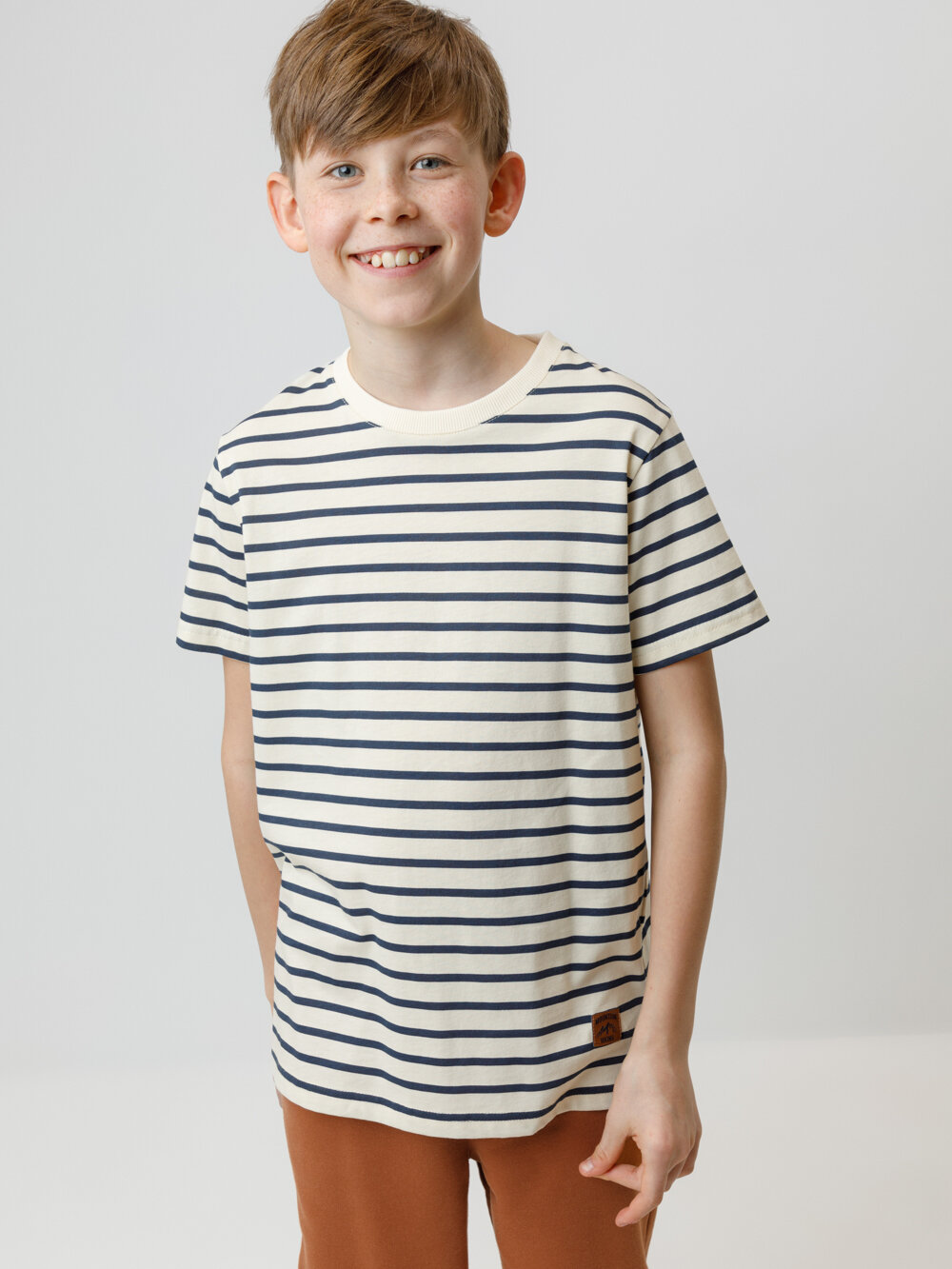 Футболка КР 302216/теплое молоко,полоска к622