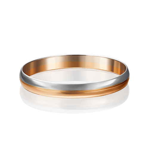 Кольцо, комбинированное золото, 585 проба