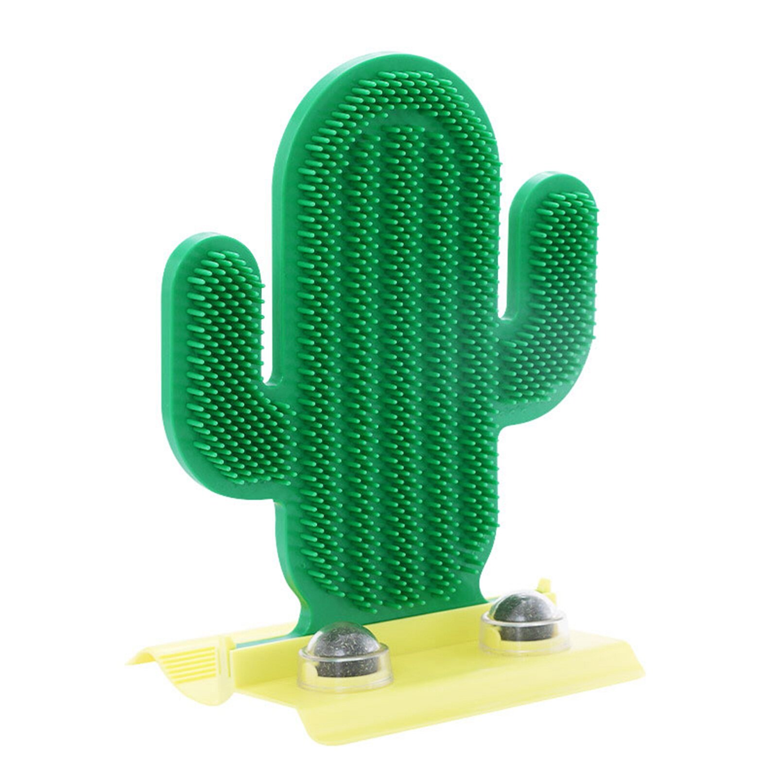 Cat Self Groomer Brush Interactive Itching Relief Indoor Massager Rubbing Post with 2 Catnip Balls for Kitten