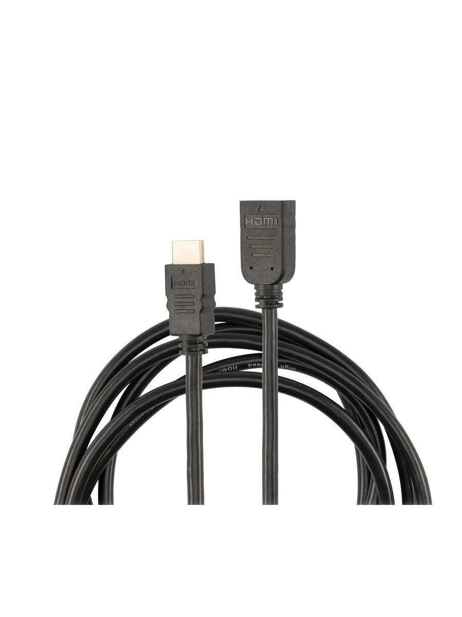 Кабель-удлинитель аудио-видео HDMI (m)/HDMI (f) 1.5м. черный