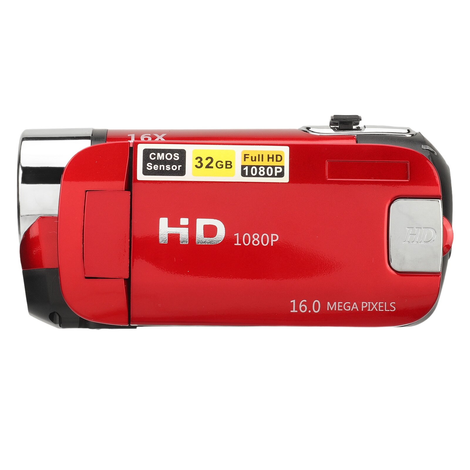 Цифровая камера D90 1080P с 16 МП и поворотным экраном 2,4 дюйма, видеорегистратор с ночной подсветкой, HD-видеозапись для путешествий и съёмок