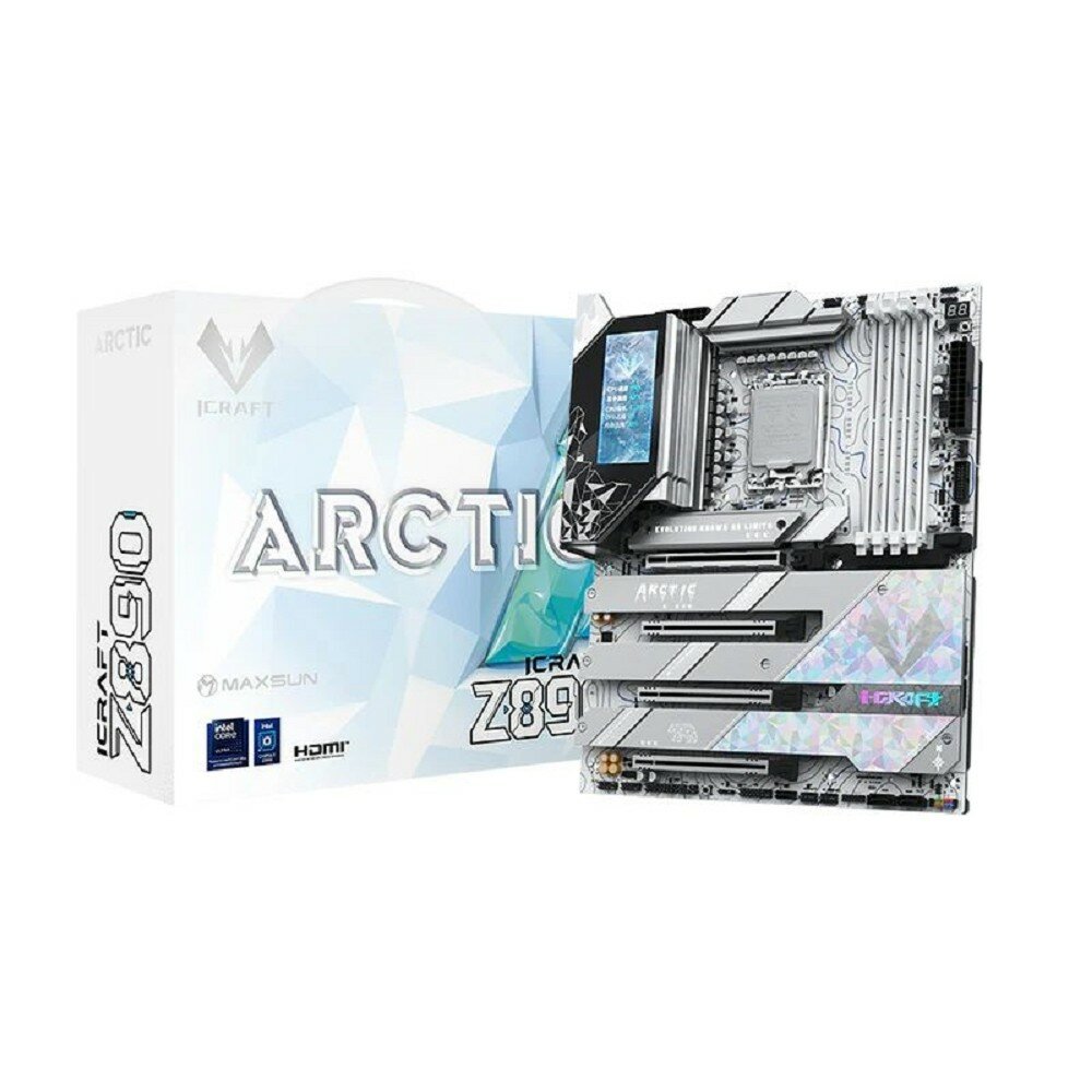 MAXSUN Материнская плата MS-iCraft Z890 ARCTIC LGA 1851 4хDDR V 4хM.2