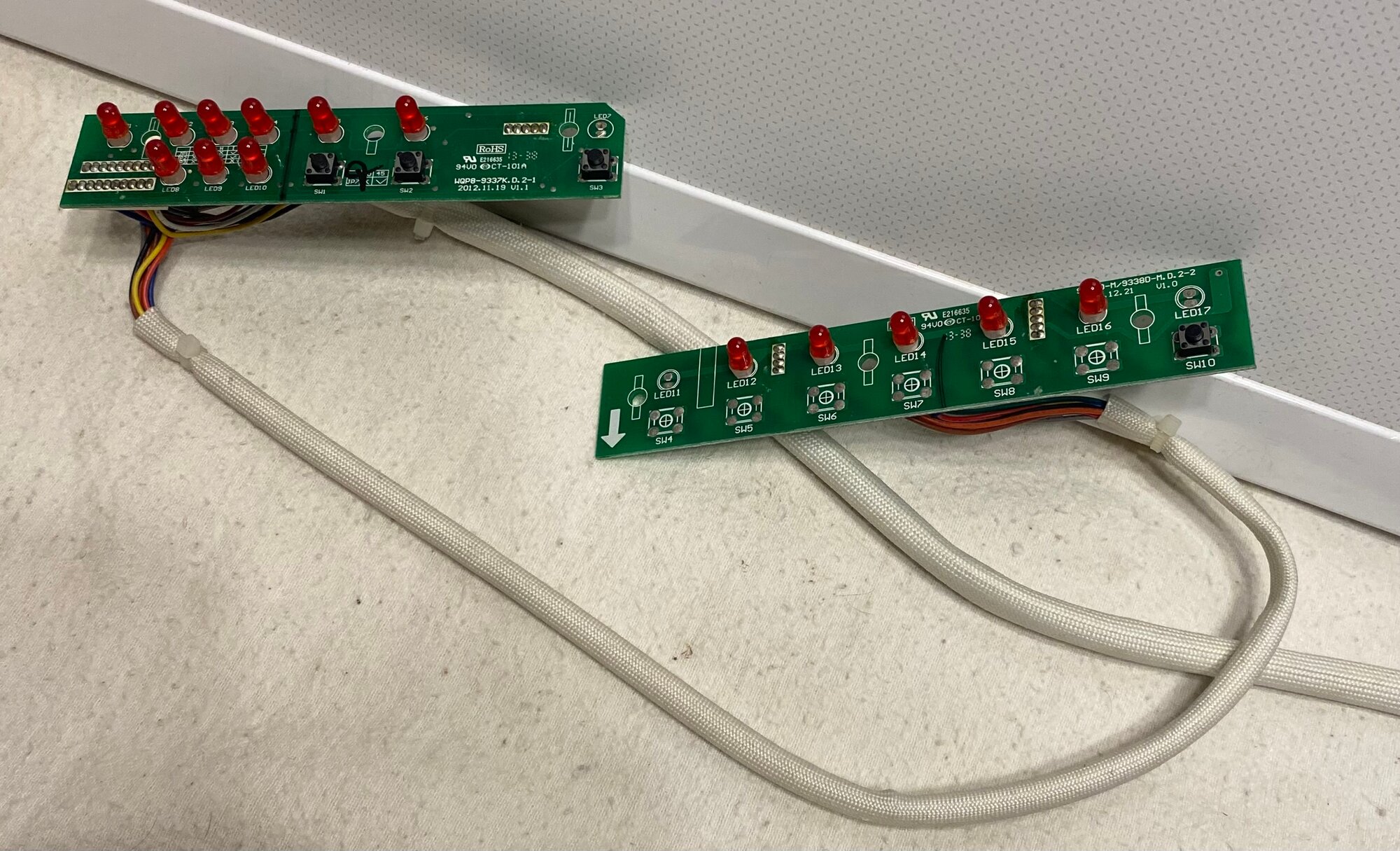 Плата индикации/ модуль управления для посудомоечной машины Hansa( Ханса), Korting (Кертинг), Midea (Мидеа), Candy (Канди) WQP8-9337K.D.2-1 2012.11.19 V1.1; 9337D-M/9338D-M.D.2-2