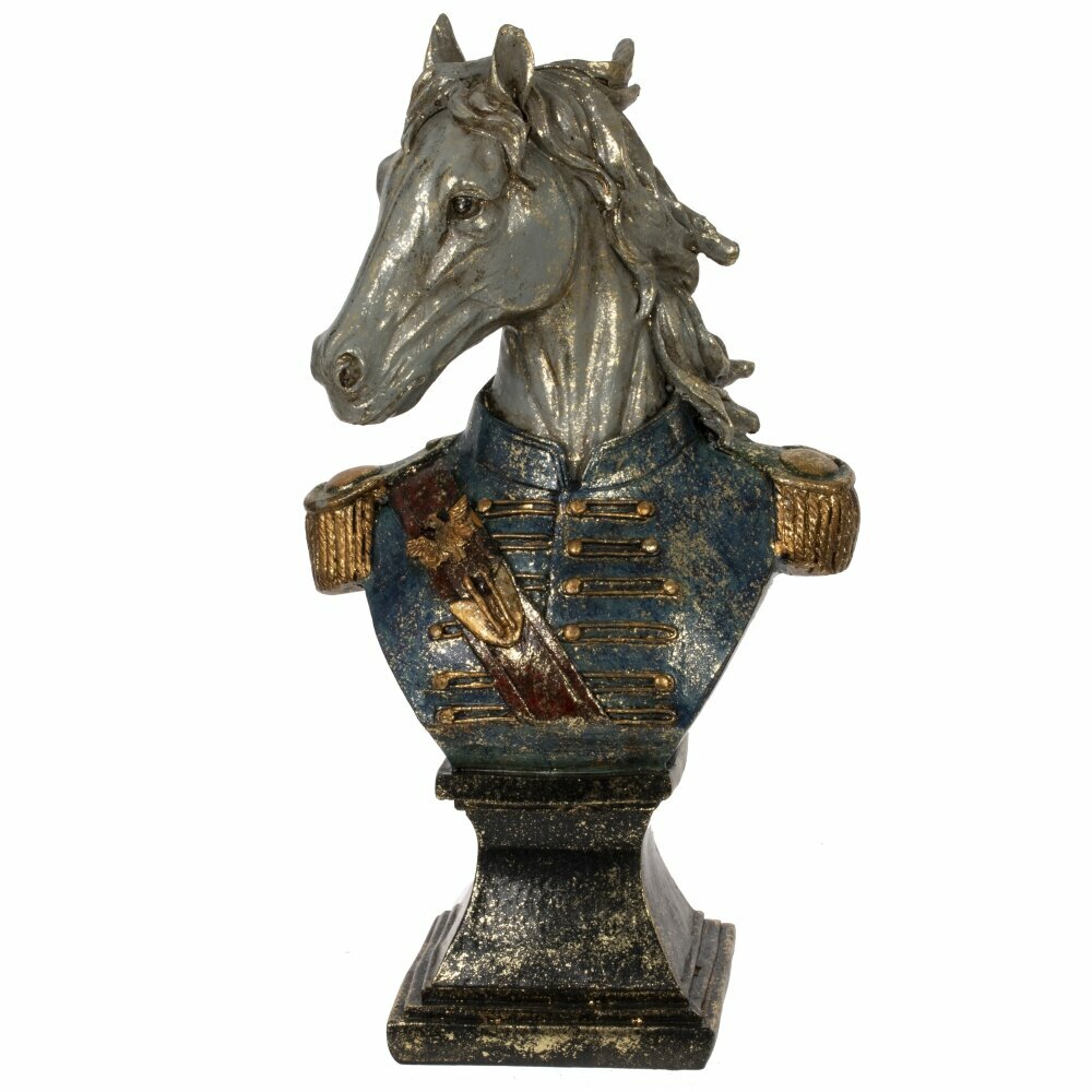 Фигурка декоративная "Бюст лошади", L13 W8 H24 см