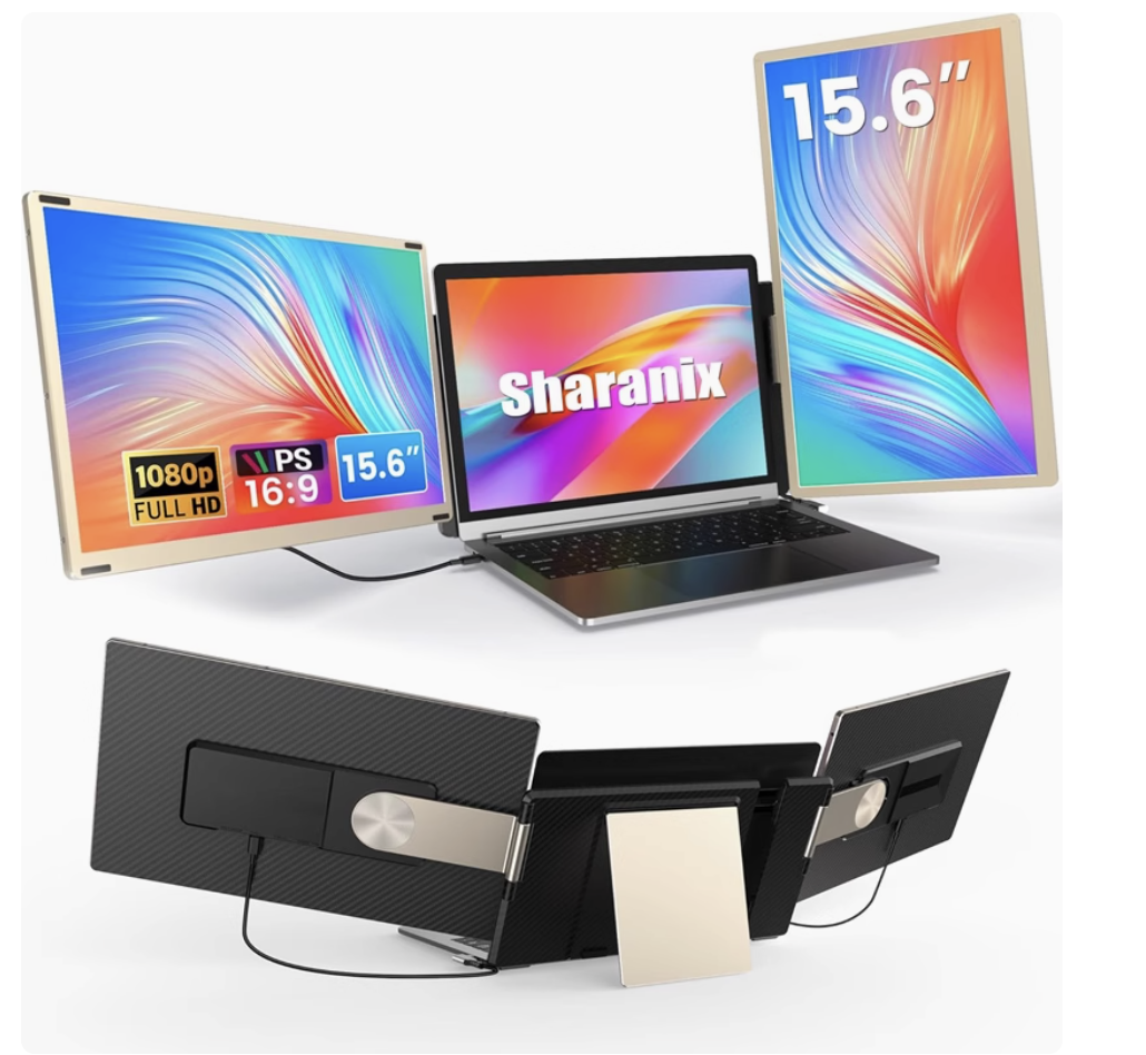 Портативный дисплей LAPTOMO складной 15.6-дюймовый ноутбук расширением внешнего дополнительного экрана