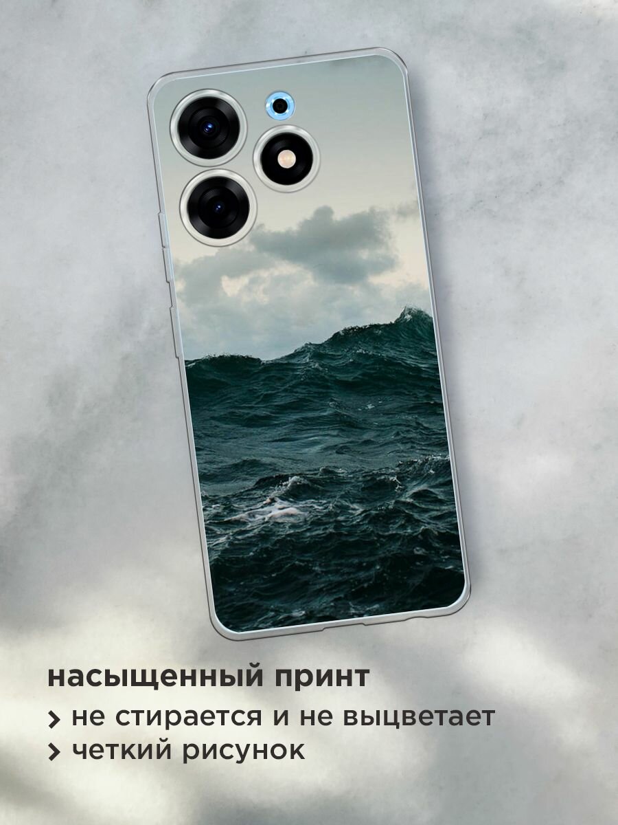 Чехол на Tecno Spark 10 Pro / Текно Спарк 10 Про с принтом "Волны 11" — фото 1