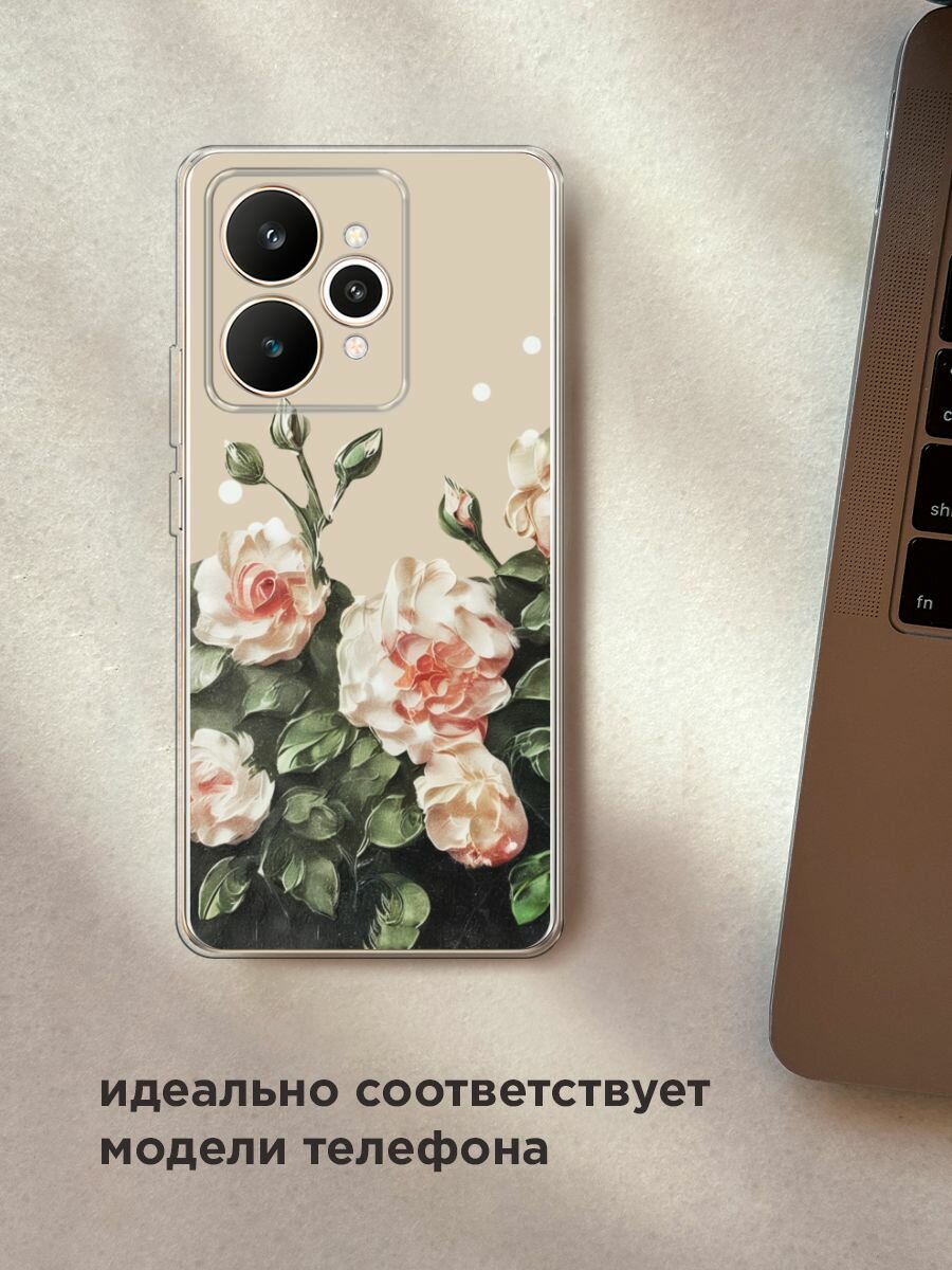 Чехол на Realme 15 / Реалми 15 с принтом "Цветочная картина 1" — фото 1