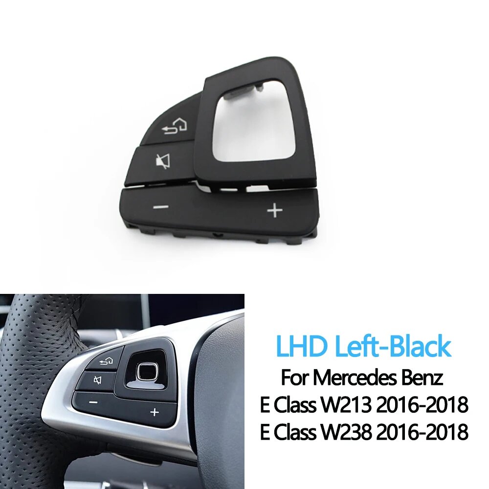 Автомобильный многофункциональный руль, левый и правый переключатель громкости, LHD-Left Black