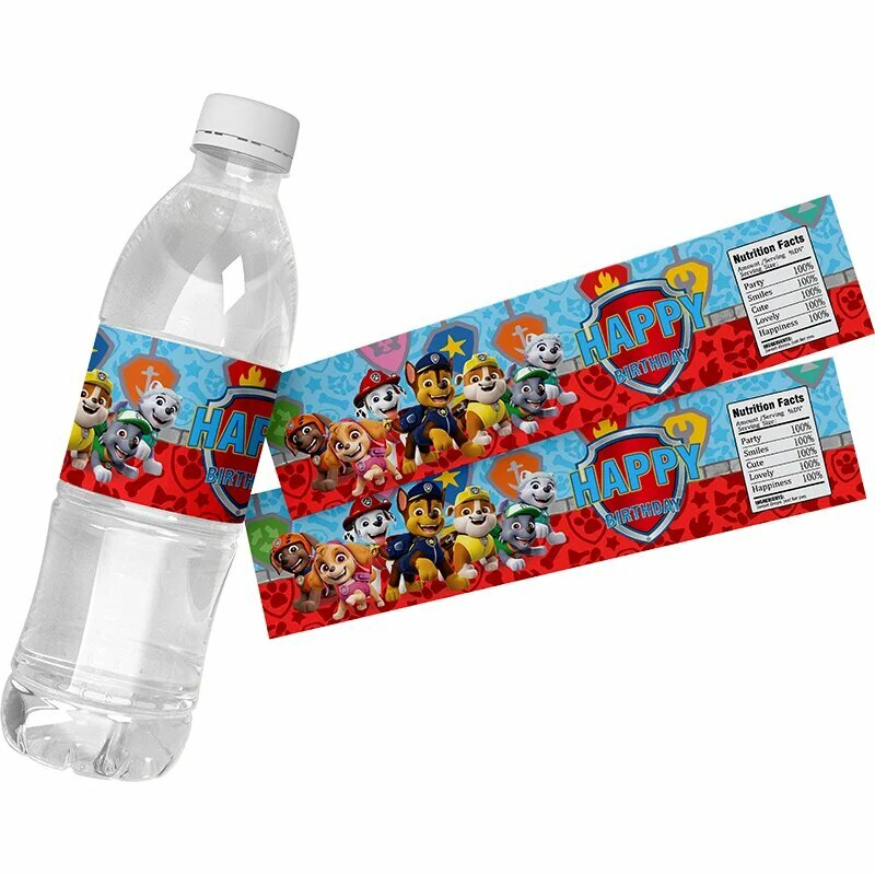 Наклейки на бутылки Paw Patrol, 24шт, цвет 24pcs-style 12