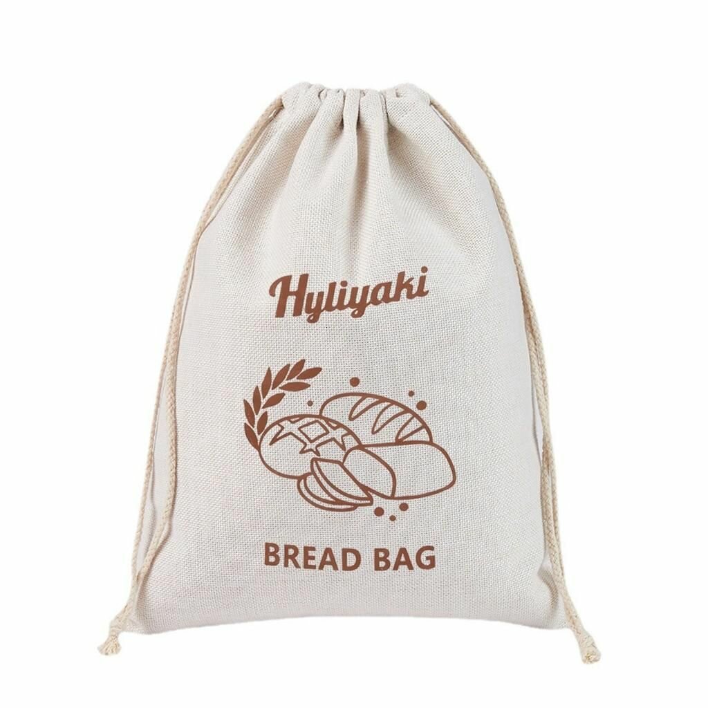 Многоразовая сумка для хлеба на шнурке, багетная упаковка, карман на шнурке из хлопка и льна-выкройка 3