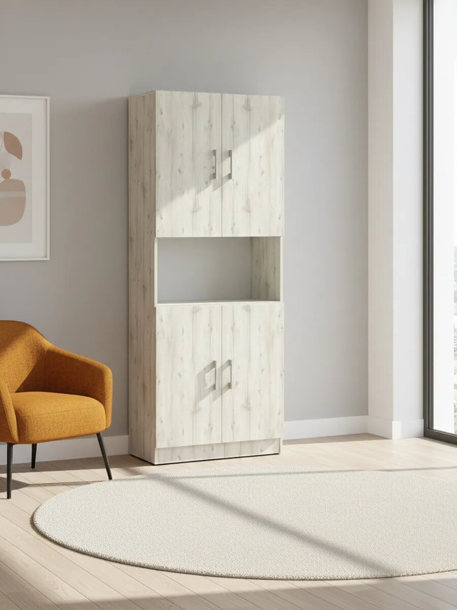 Деревянный шкаф FRESTER с полками распашной в спальню для одежды, от производителя