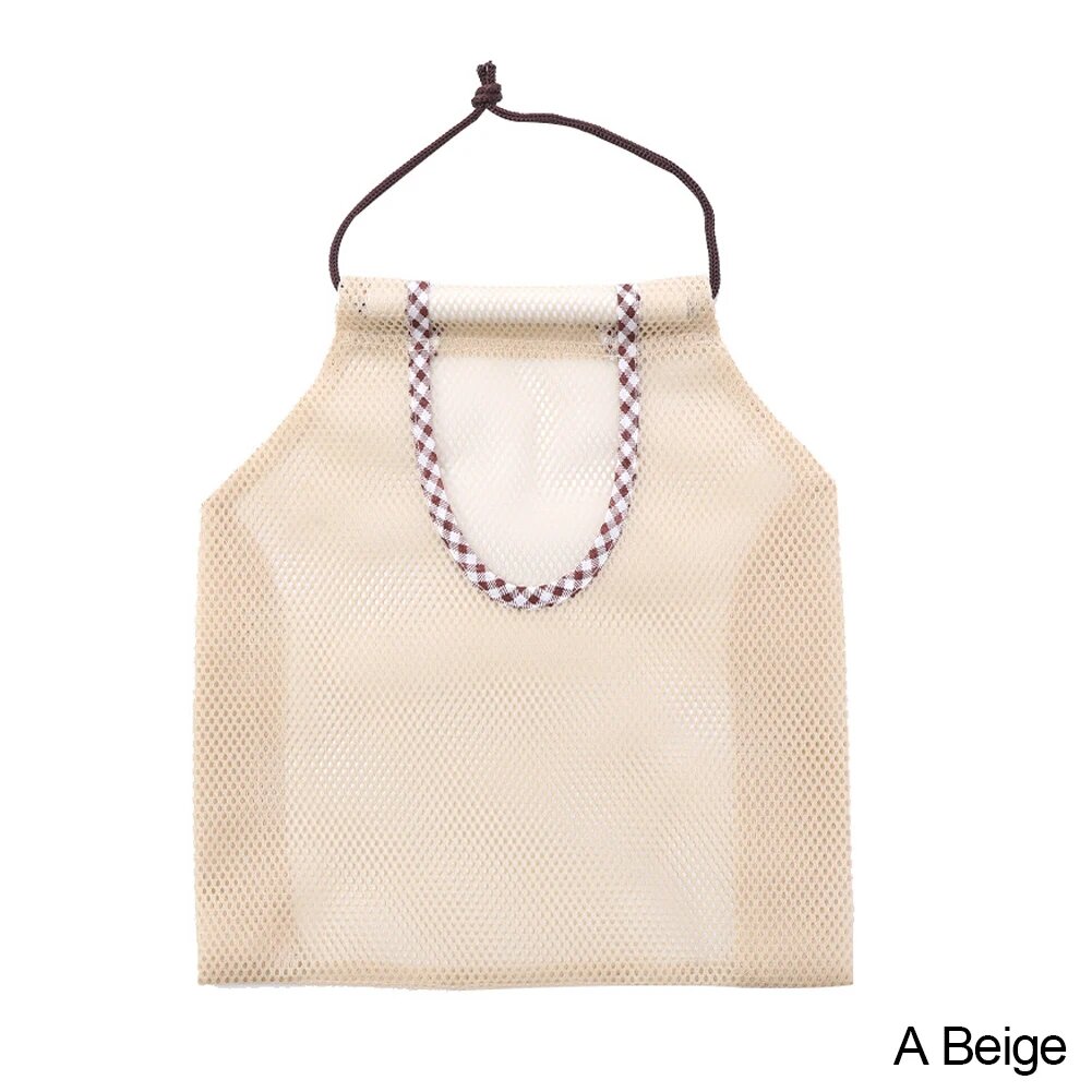 Сетчатая сумка для хранения овощей и фруктов Бежевый, A Beige