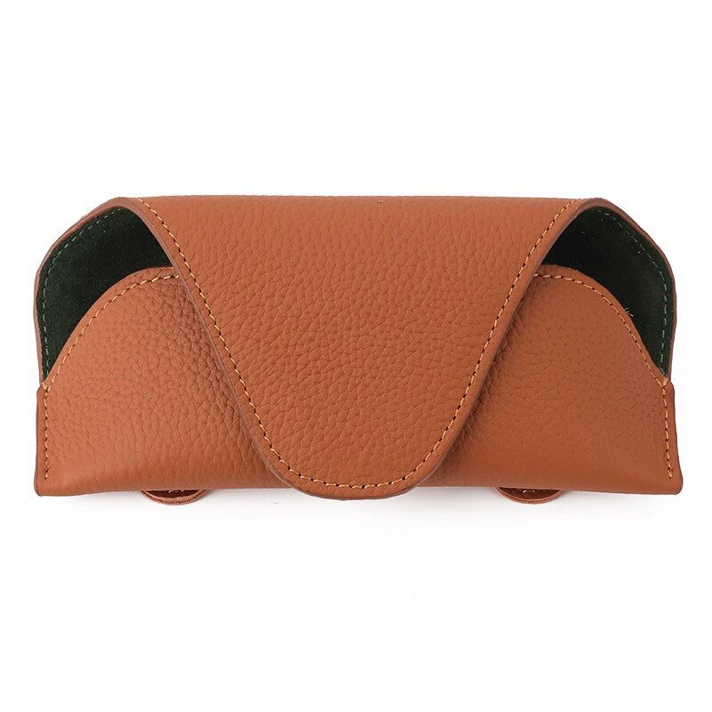 Мягкий кожаный держатель для солнцезащитных очков в автомобиль, универсальная установка, желто-коричневый цвет,