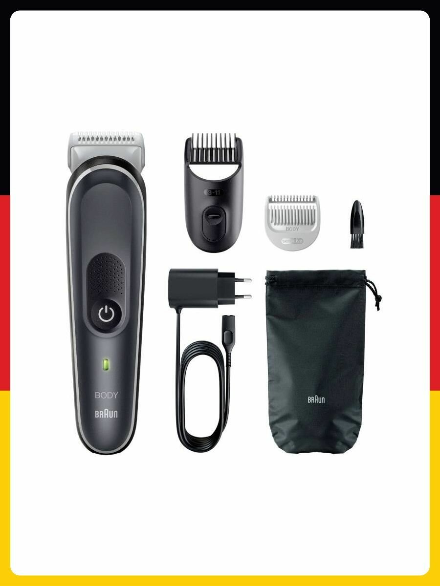 Триммер для волос на теле Braun BG5350, черный