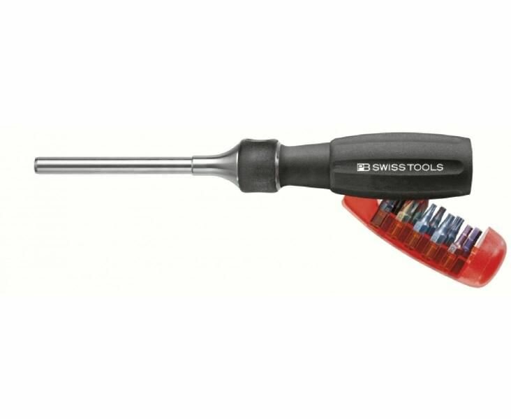 Универсальный трещоточный держатель бит C6,3 1/4" Insider 3 длинный SL PH PZ HEX TX Multicraft PB Swiss Tools PB 6510. R-100/ 6349 0125 Fplus