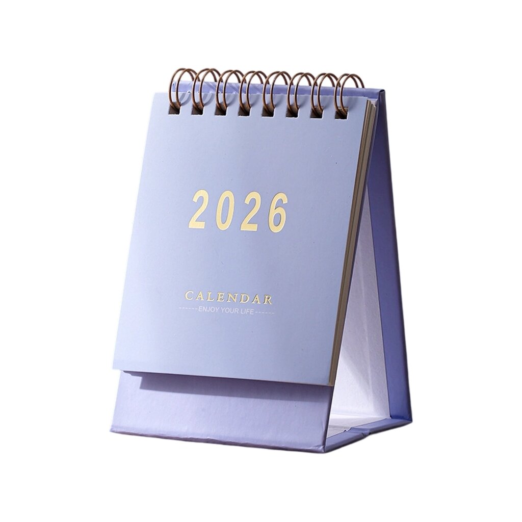 Компактный офисный настольный календарь на 2026 год Качественный рулонный переплет с устойчивыми к разрыву страницами Идеально подходит для ежедневного планирования и оформления