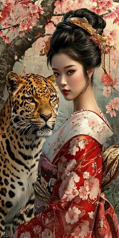 Алмазная живопись "Женщина обнимает животных", 100x200 см Square 50x100cm, FC18161