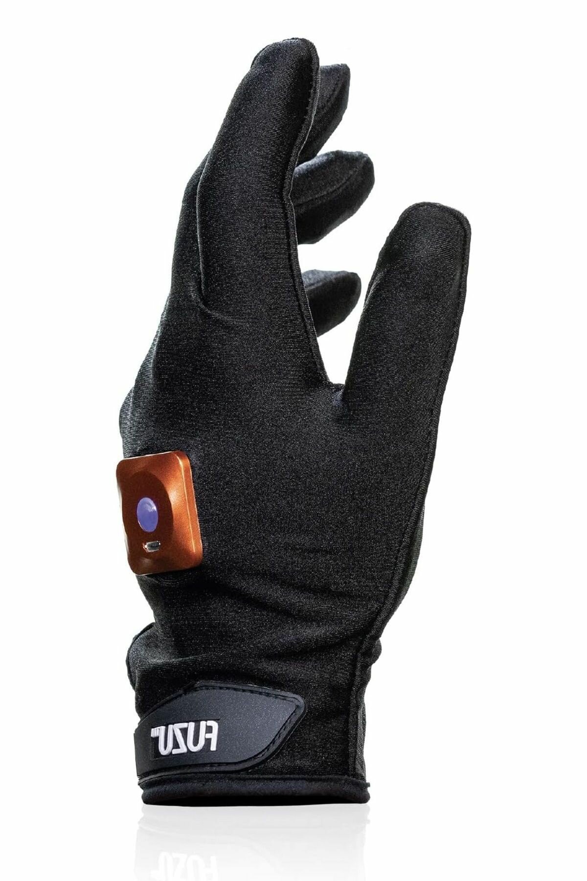 Виброперчатка для массажа Fuzu Glove, 5 моторов, 11 режимов, водонепроницаемая, цвет черный