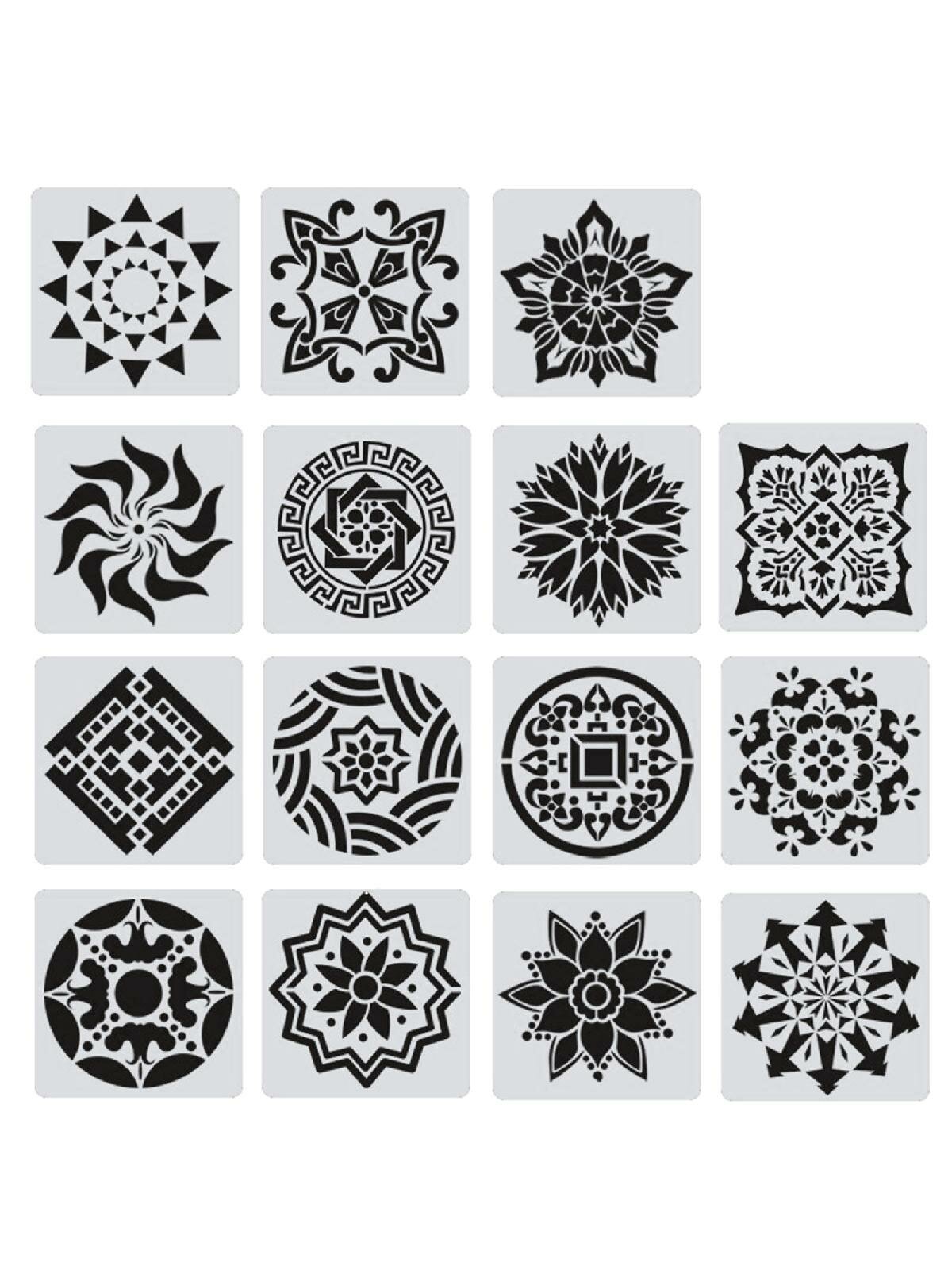 Креативный трафарет для изготовления мандал, моющийся шаблон, несколько дизайнов узоров