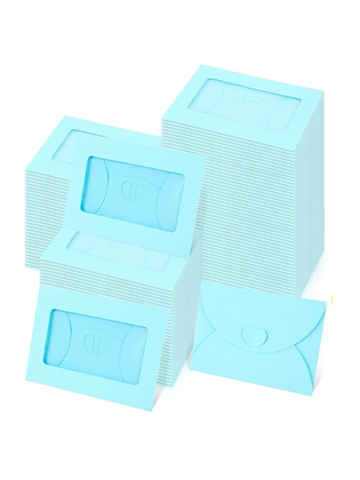 Деловой картонный конверт из цветной крафт-бумаги с застежками-50шт.