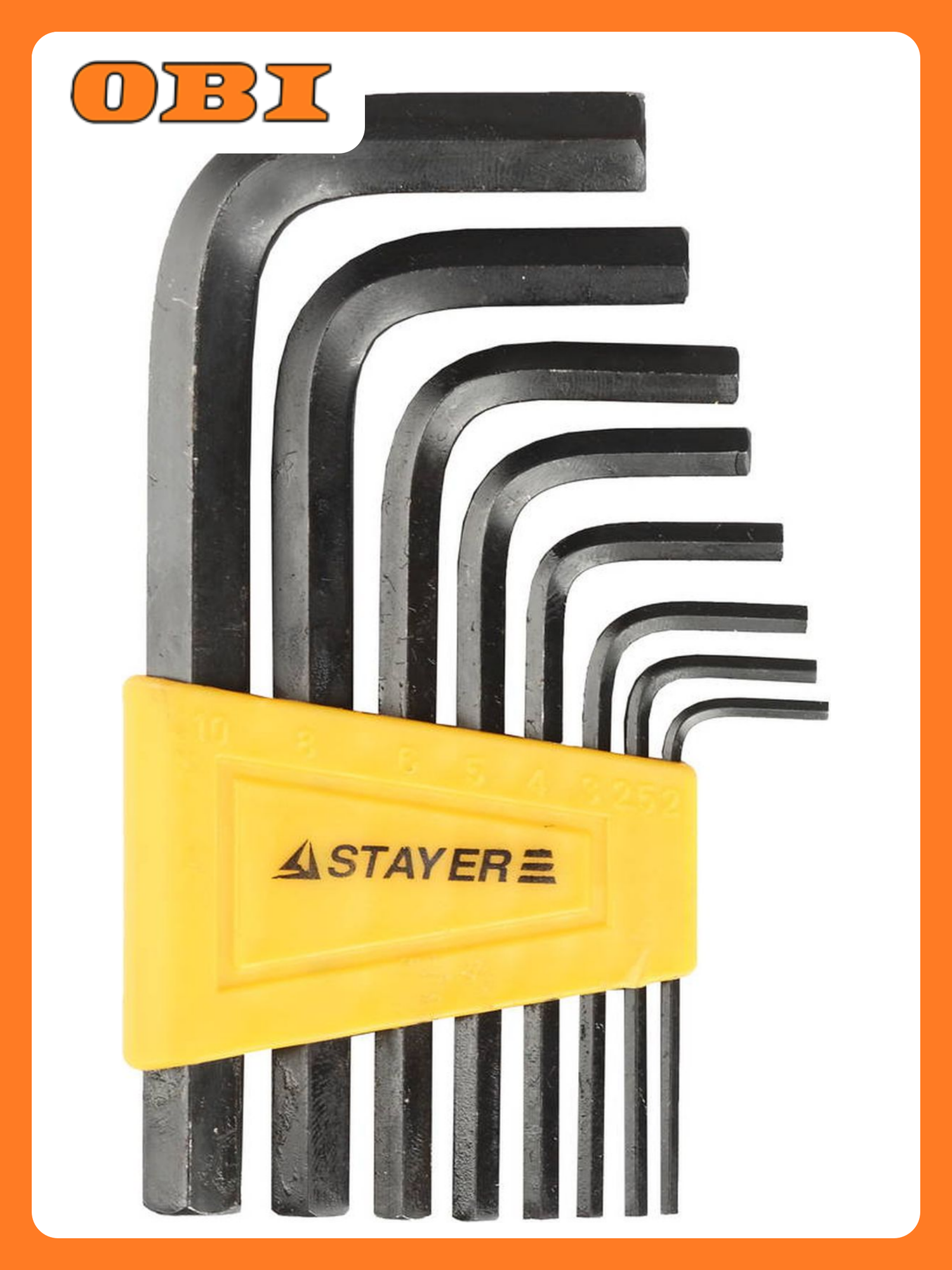 Набор ключей STAYER Torx Plus, шестигранные, углеродистая сталь, 2-10мм, 8шт