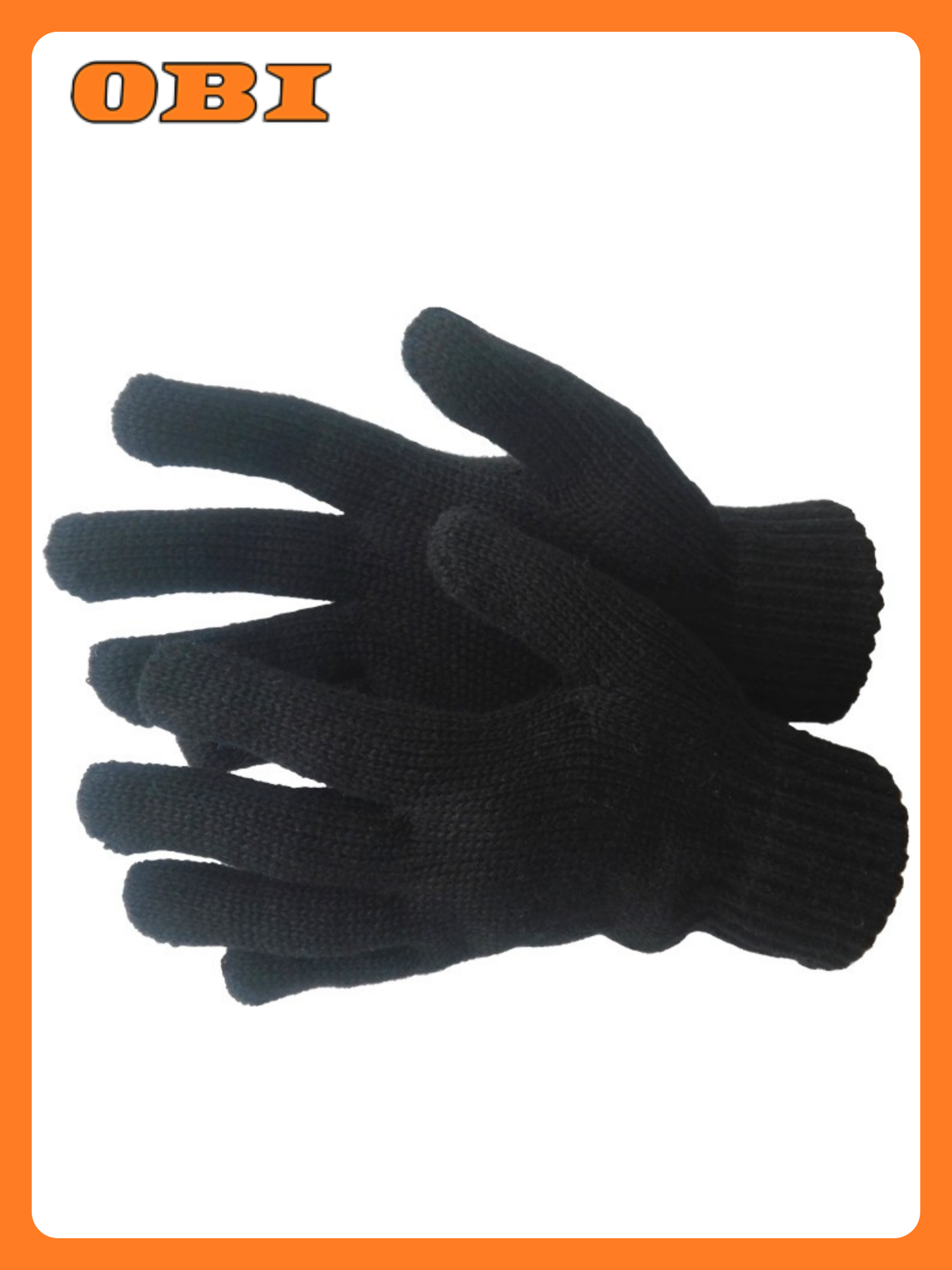 Перчатки рабочие Sapphire, полушерстяные, двойные, универсальные, черные