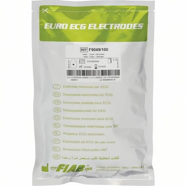 Электроды для ЭКГ Fiab одноразовые 48х34 мм, пена, универсальные, 100 шт