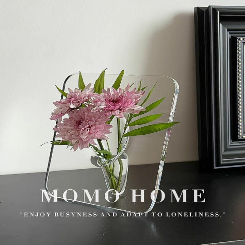 Акриловый кензан флористический, полированный держатель для цветов и икебаны современный минимализм в японском и корейском стиле, прозрачный белый серый розовый синий