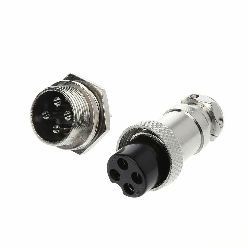 Авиационный разъём GX 16mm 2-9 pin, 4P
