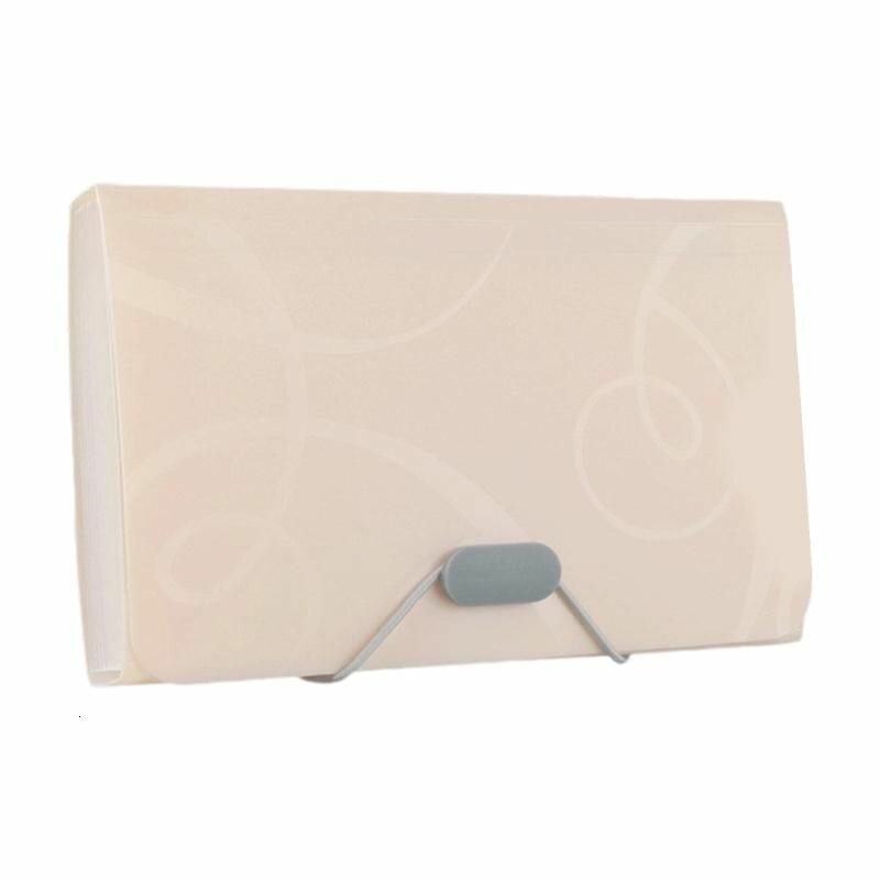 Папка-органайзер A6 B6 многослойная, Светло - розовый - A 6