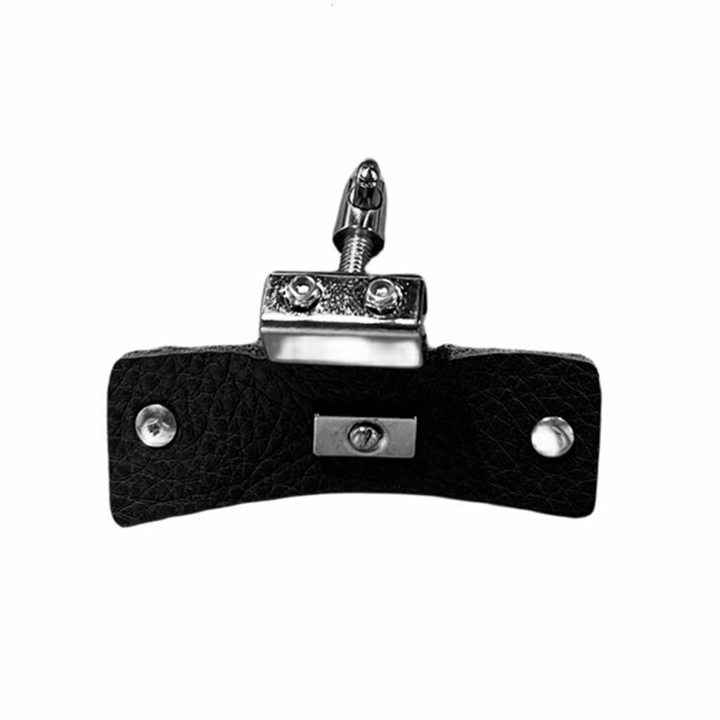 Кожаная наклейка для барабана, глушители, Черный - Small