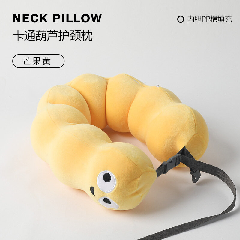 Подушка U-образная "Жадная змея" из пены с эффектом памяти, милый смешной экспресс, креативная складная подушка для шеи, производитель оптом