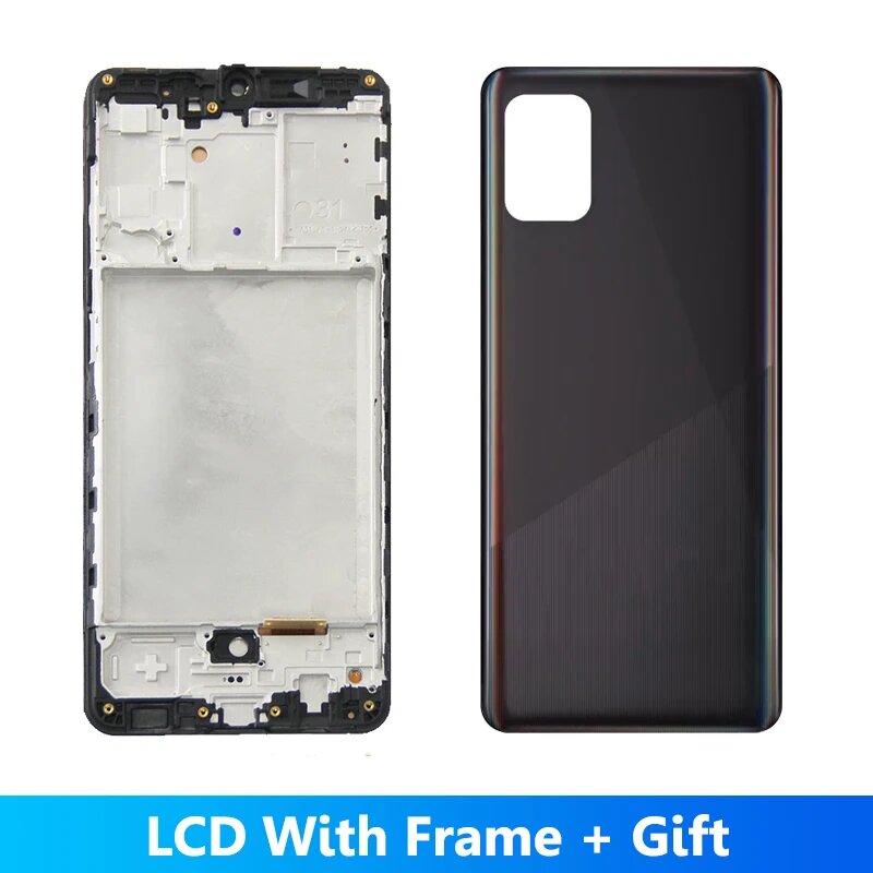 100% протестированный дисплей для Samsung Galaxy A31, ЖК-дисплей, преобразователь сенсорного экрана в сборе для Samsung A31 A315 SM-A315F SM-A315F/DS With Frame I Cover