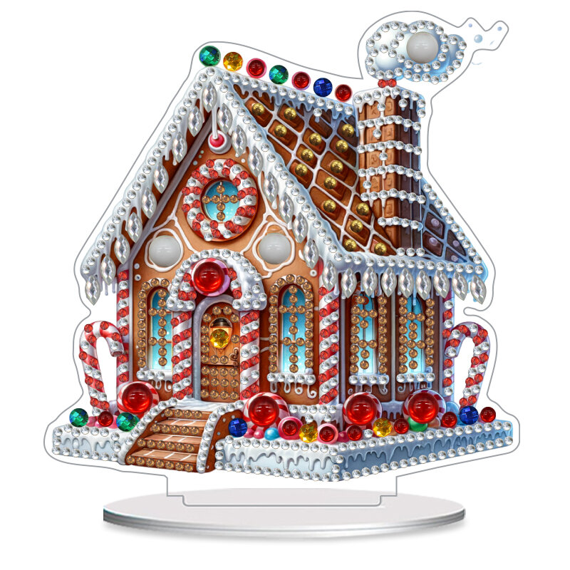 Рождественский Дом 5D DIY Diamond Art Настольные украшения для декора домашнего офиса