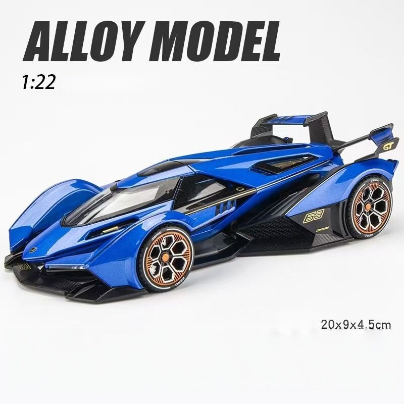 Металлическая игрушечная машинка LAMBORGHINI V12, детская игрушечная машинка 1:22