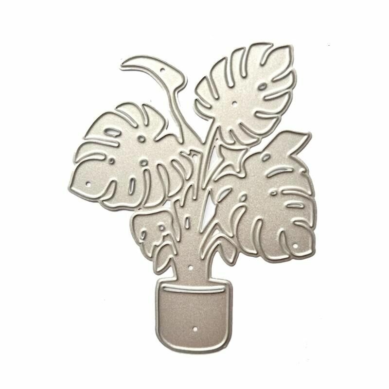 Металлические трафареты для карточек "Горшечное растение"