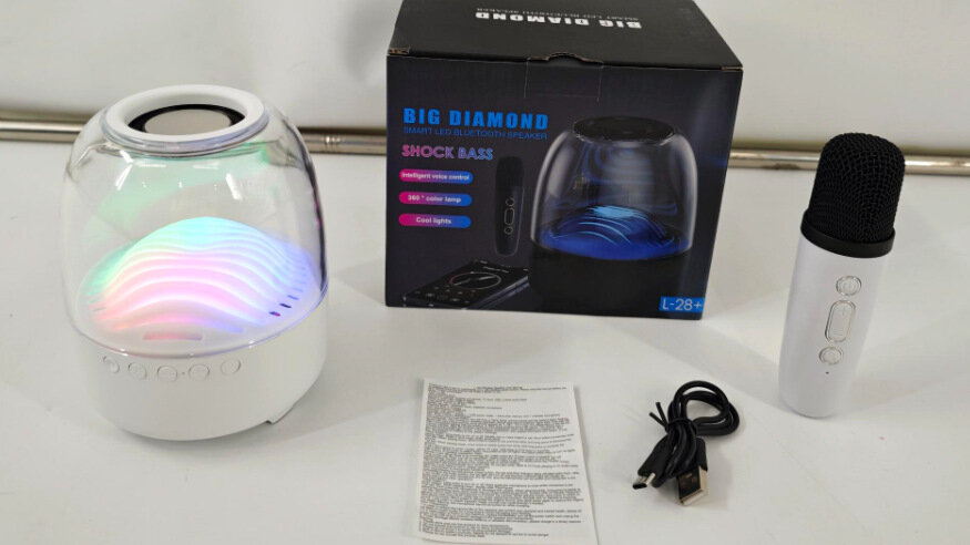 L99 Harman Kardon Улучшенная версия стеклянного Bluetooth-динамика Huaqiangbei Новая модель с цветными огнями Высокая мощность 80W Настольный динамик