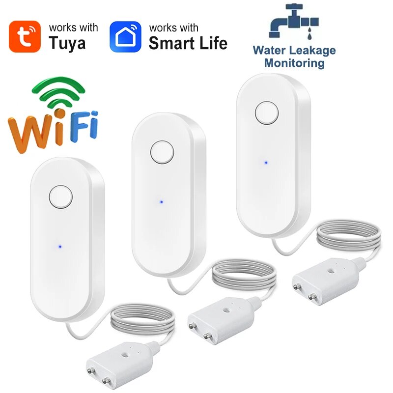 Умный Детектор Утечки Воды Tuya Wi-Fi, Кухонный Датчик Затопления С Уведомлением В Приложении