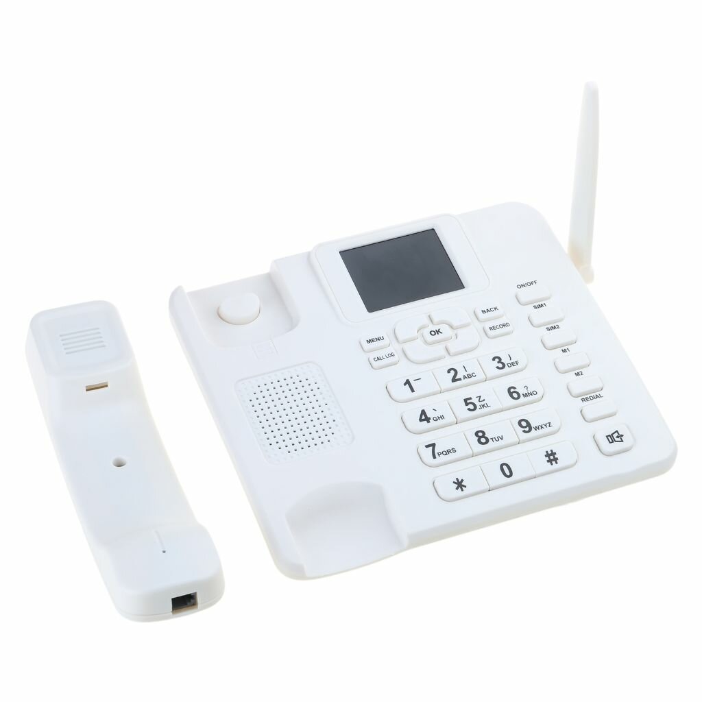 Стационарный телефон с беспроводной картой GSM-белый европейского стандарта